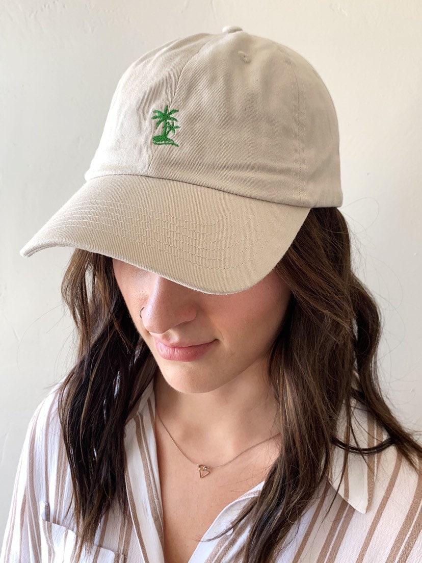 Embroidered Palm Tree Hat | Etsy