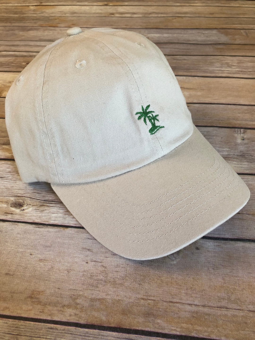 Palm Tree Embroidered Cotton Hat: Customizable Beach Vacation Cap - Etsy