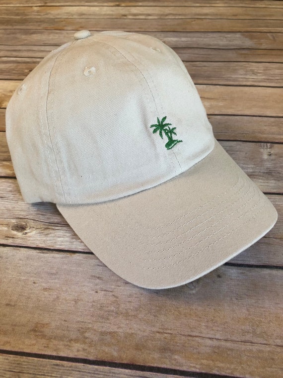 Embroidered Palm Tree Hat - Etsy