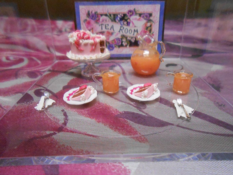 Miniature Tea Room Set 1/12 Scale - Etsy