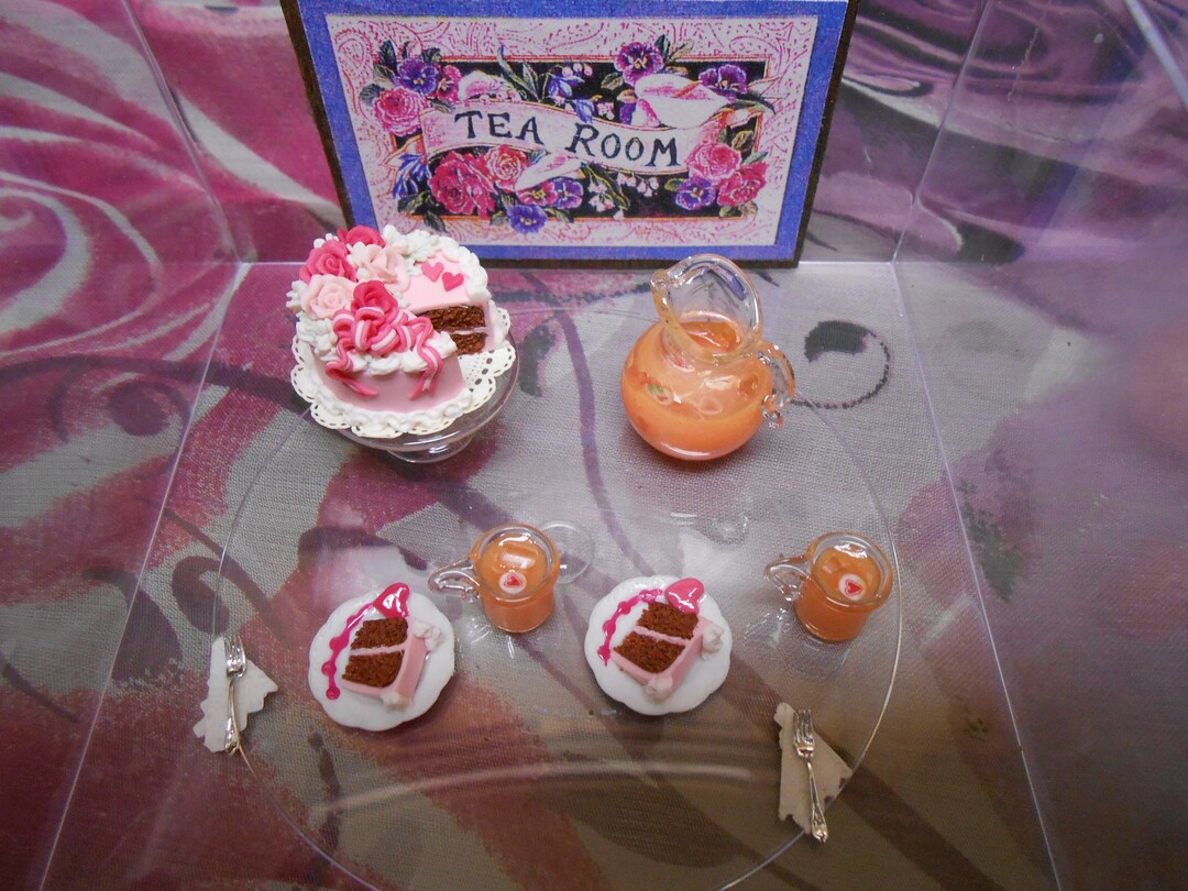 Miniature Tea Room Set 1/12 Scale - Etsy