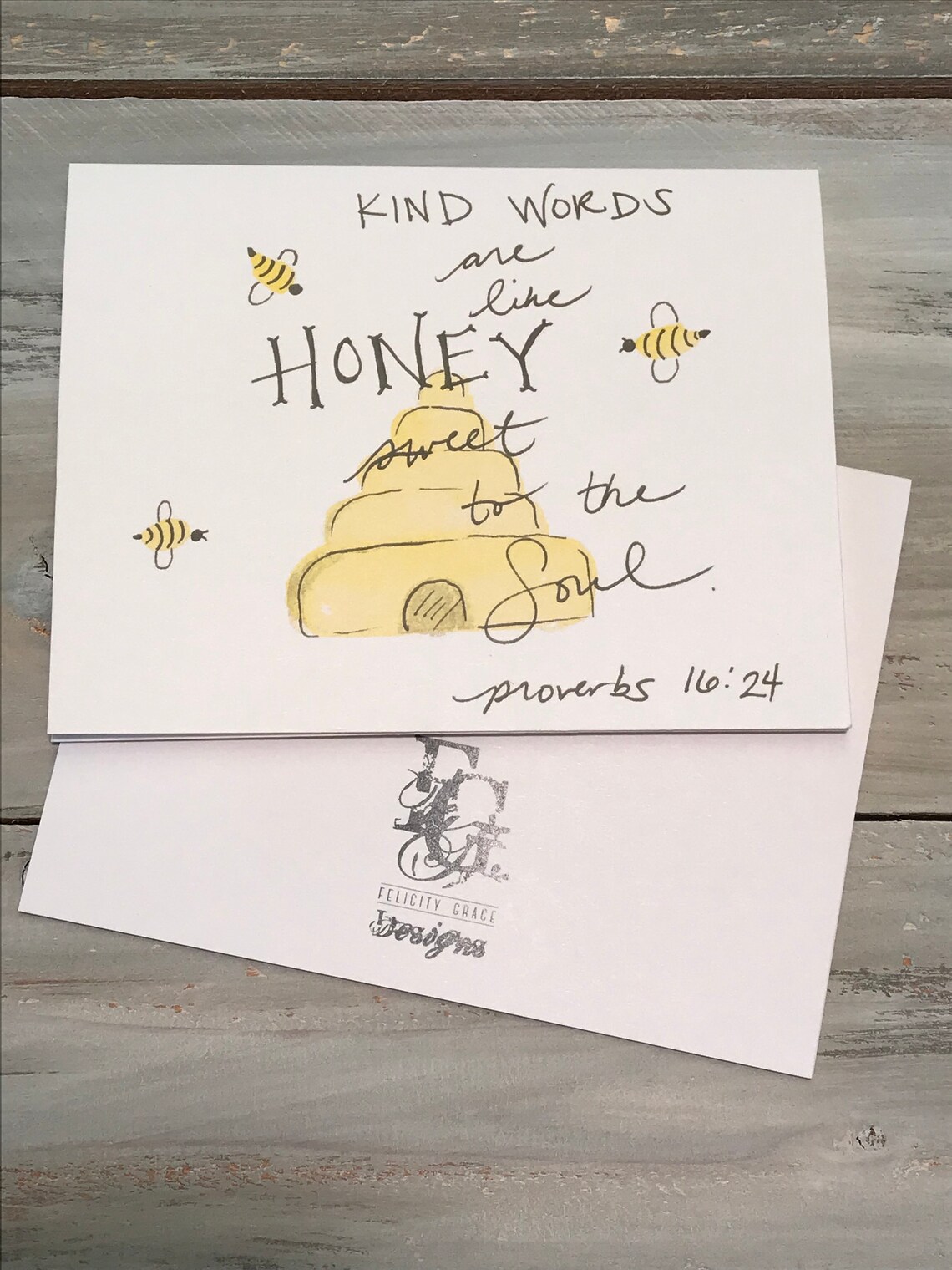 Kind Words Encouragement Greeting Card - Etsy