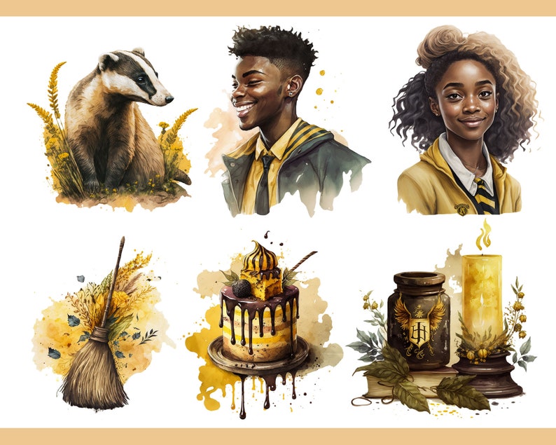 Magic School Vol 4 Yellow Wizard PNG Clip Art Ephemera - Etsy