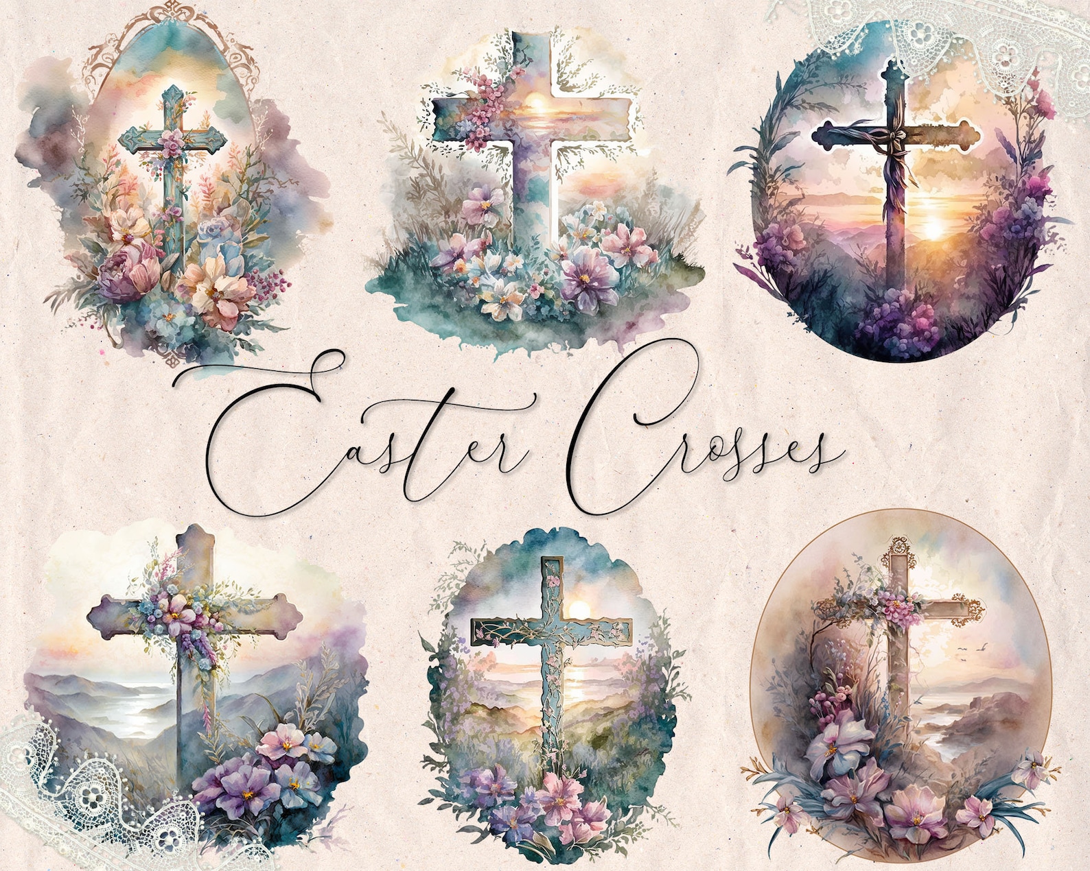 Easter Cross PNG, Clip Art, Easter Party, DIY Invitation, Bible ...