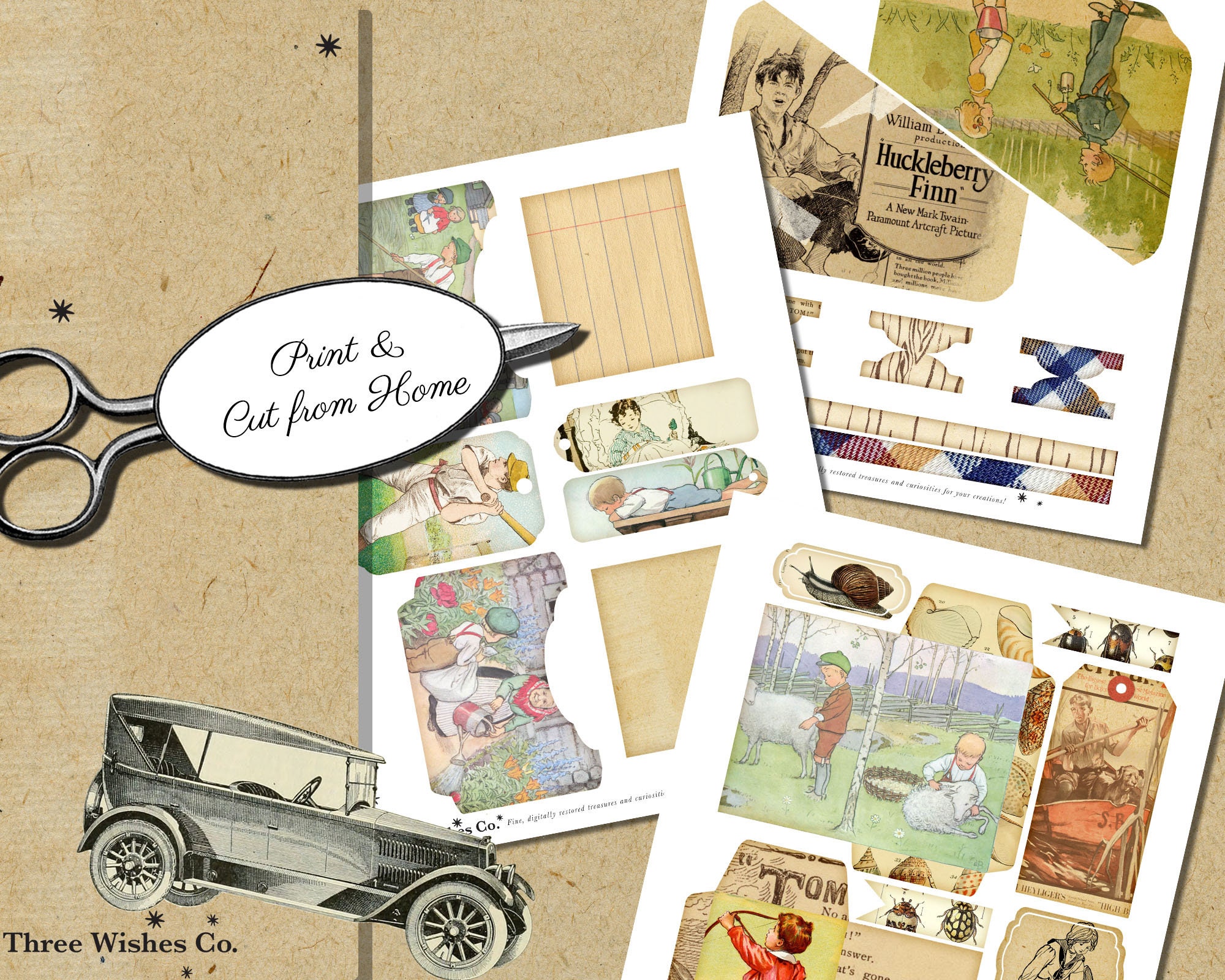 Little Boy Junk Journal Kit Gifts for Him Gifts for Mom | Etsy