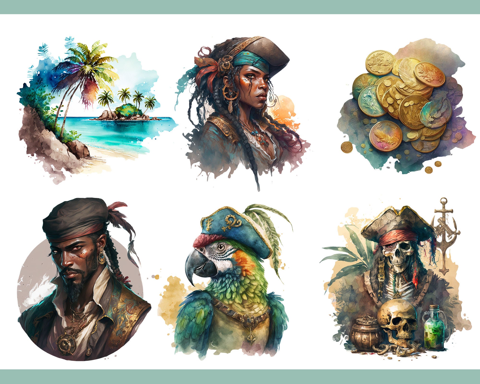 Pirates PNG Clip Art Ephemera Scrapbook Pirates - Etsy UK