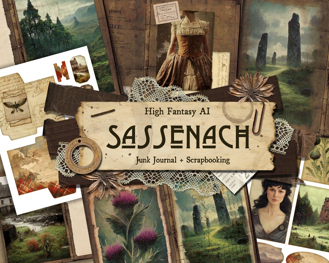 Sassenach Outlander Ephemera Kit, Scottish Junk Journal (digital ...