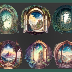 Magic Windows, PNG, Clip Art, Ghibli, Aesthetic, Cottagecore, Fantasy ...