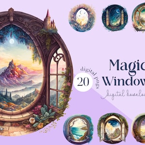 Magic Windows, PNG, Clip Art, Ghibli, Aesthetic, Cottagecore, Fantasy ...