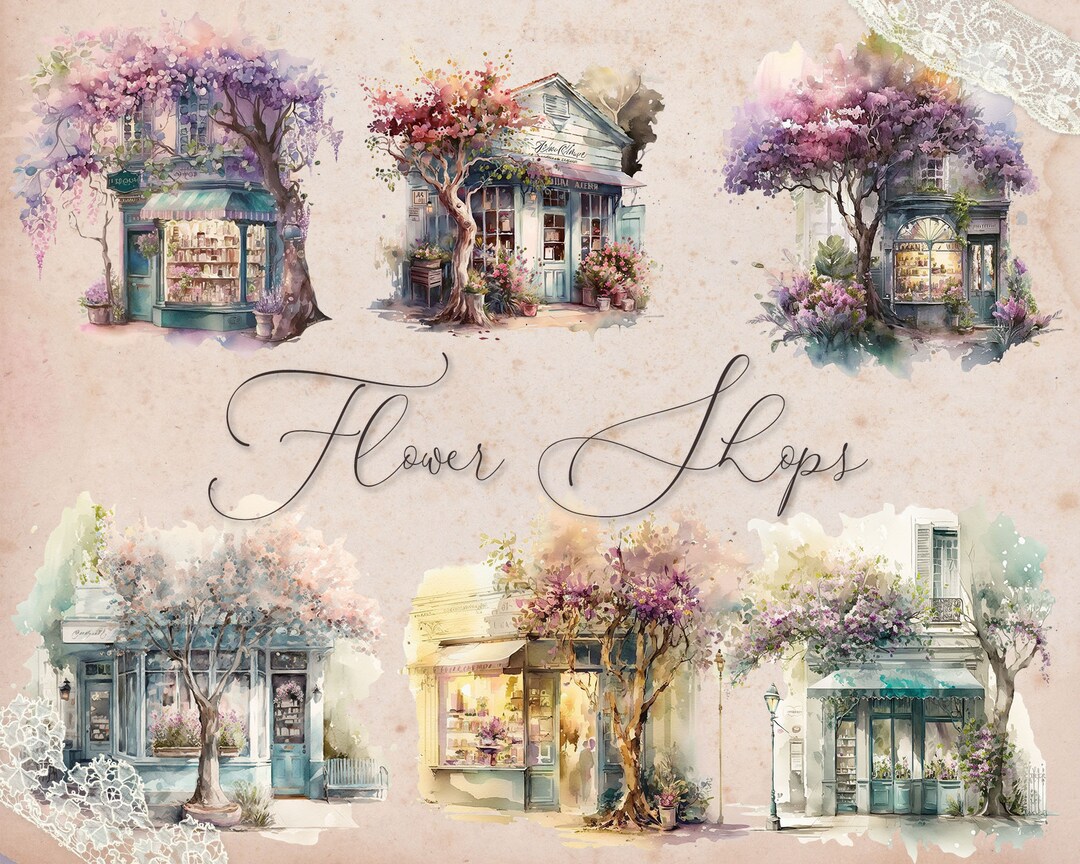 Spring Flower Shop PNG, Clip Art, Cotswolds, Jane Austen, Beatrix ...