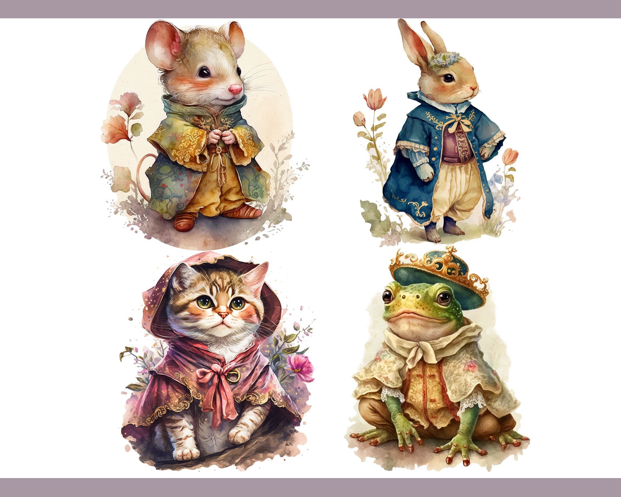 Fairytale Animals PNG Clip Art Baby Birthday Nursery Fox - Etsy Australia