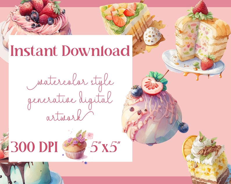 Kawaii Desserts PNG Clip Art Ghibli Aesthetic Sweets - Etsy Australia