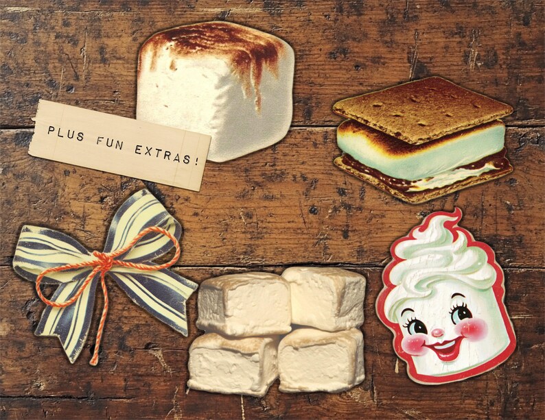 Vintage Campfire Marshmallow Label Template (digital Download) - Etsy