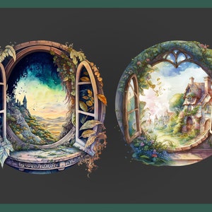 Magic Windows, PNG, Clip Art, Ghibli, Aesthetic, Cottagecore, Fantasy ...