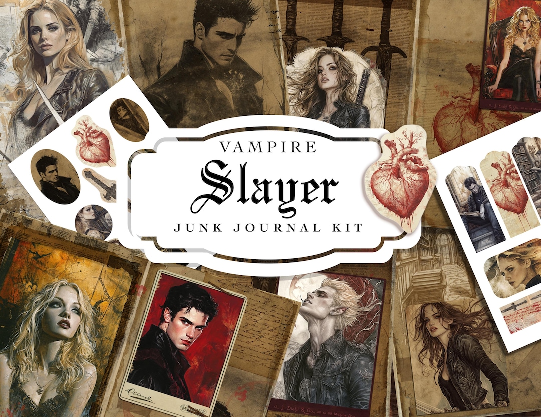 Buffy Vampire Slayer Junk Journal Kit | Gothic Grimoire Collage ...