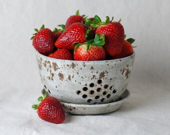Small Vintage Copper Colander / Copper Berry Bowl / Small Copper and ...