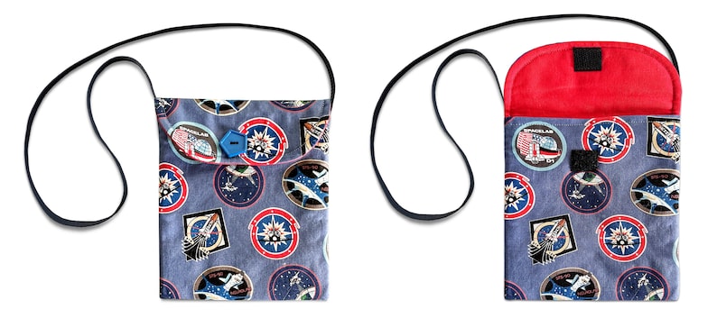 Handmade Kid's Crossbody Bag: Play Bag With Velcro Closure, Child's ...