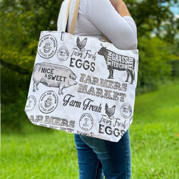 Farmers Market Tote - Etsy