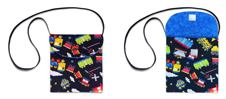 Handmade Kid's Crossbody Bag: Play Bag With Velcro Closure, Child's ...