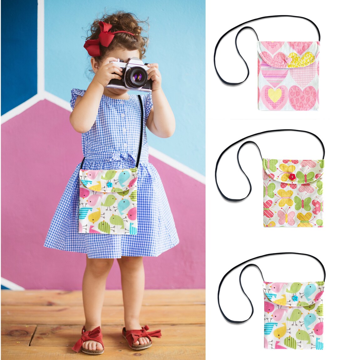 Handmade Kid's Crossbody Bag: Play Purse With Velcro Closure. Play ...