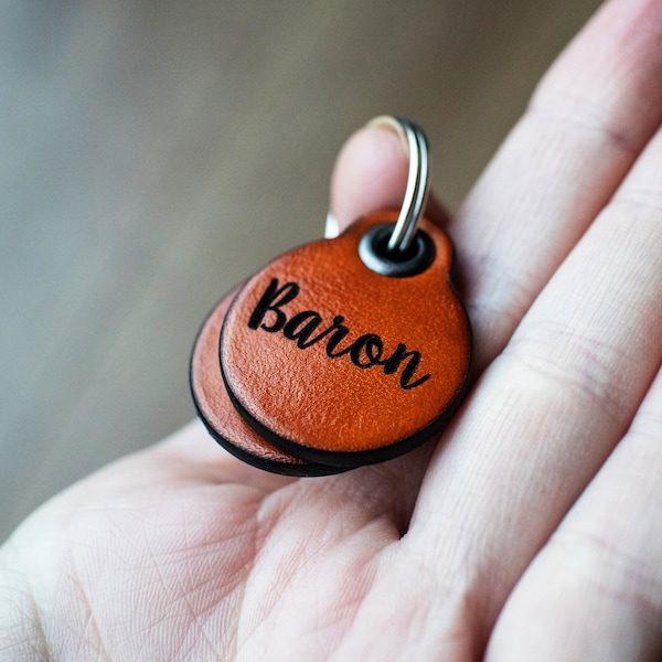 Leather Dog Tag - Etsy