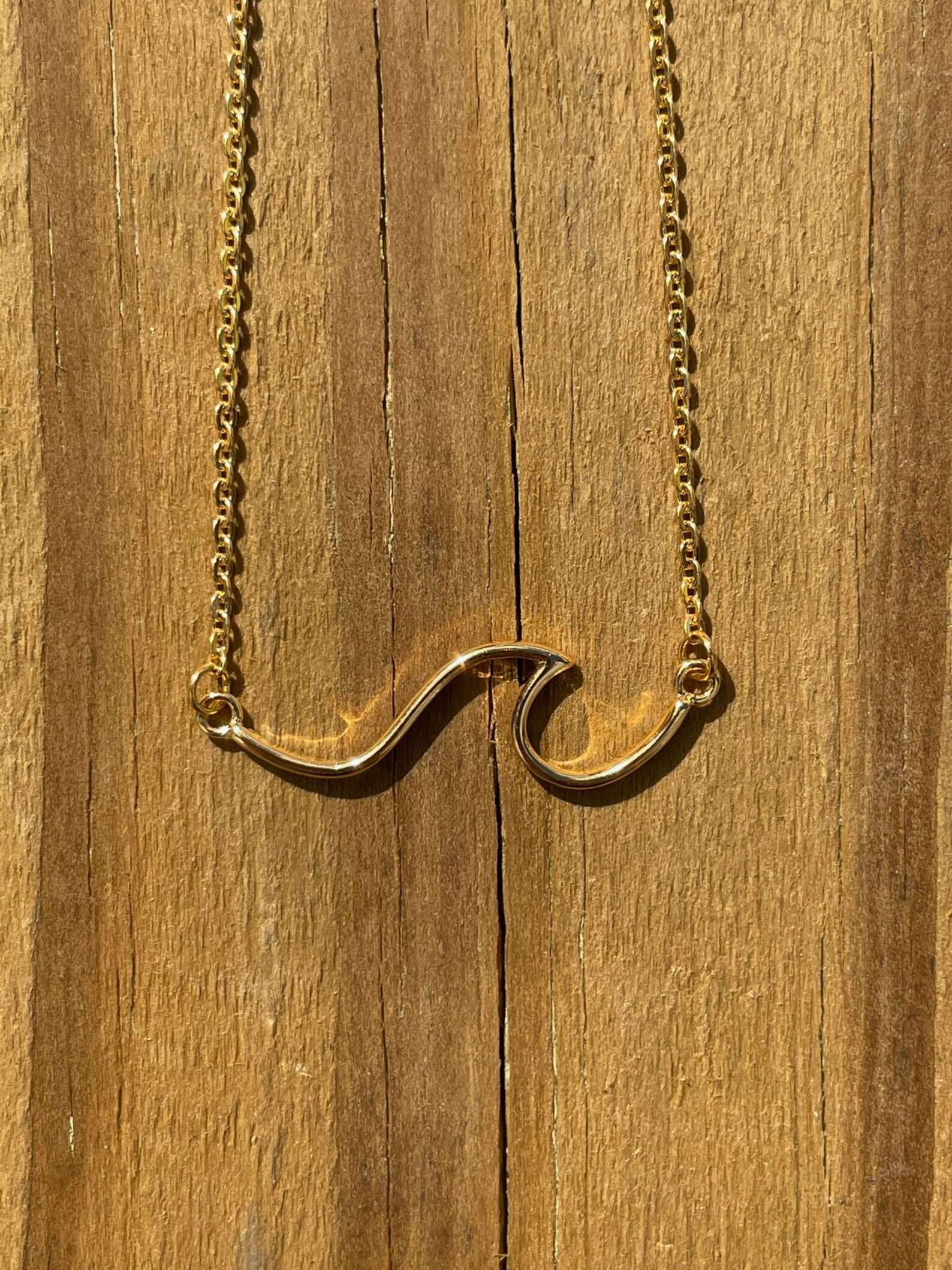 Wave Necklace Ocean Wave Pendant Hypoallergenic Non-tarnish | Etsy