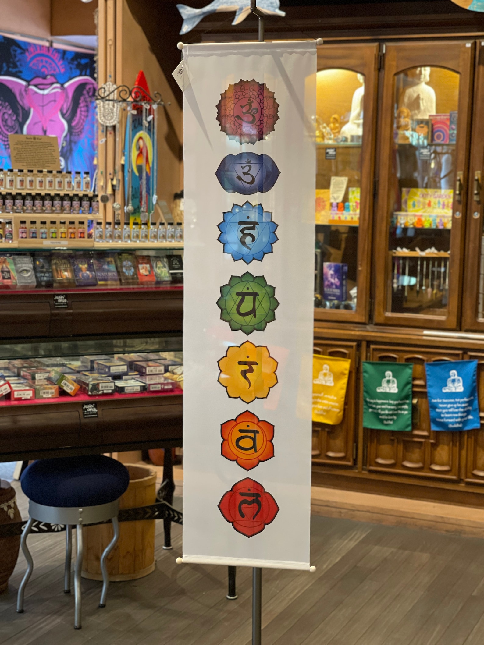 Chakra Tapestry Large Chakra Banner Chakra Prayer Flag 7 - Etsy