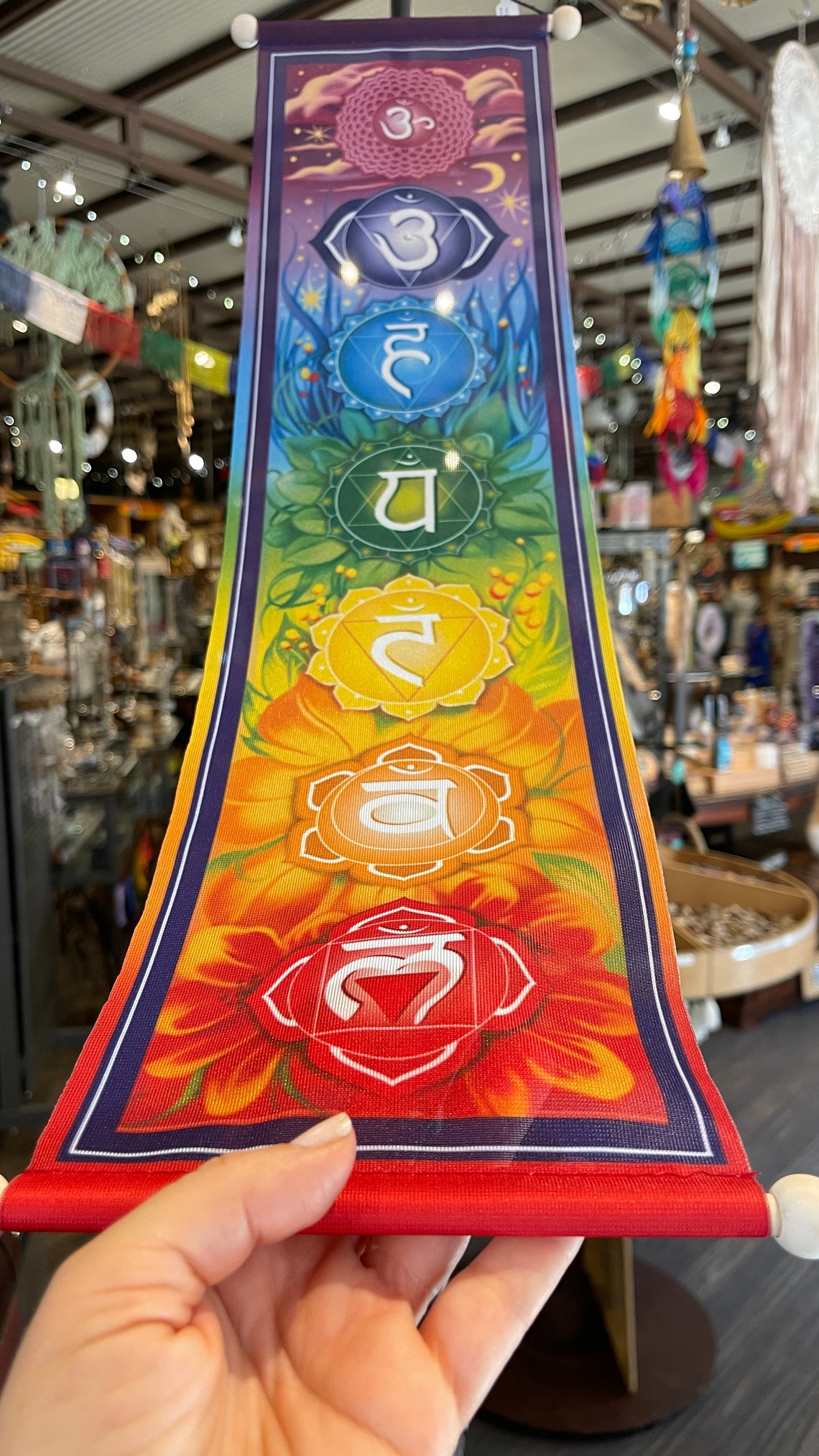 Chakra Tapestry, Small Chakra Banner, Mini Chakra Prayer Flag, 7 Chakra ...