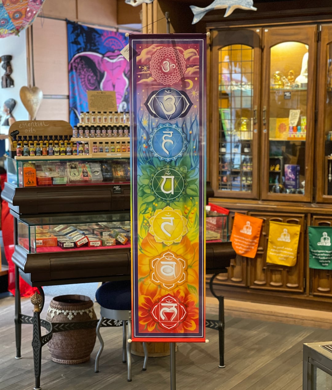 Chakra Tapestry, Large Chakra Banner, Chakra Prayer Flag, 7 Chakra Wall ...