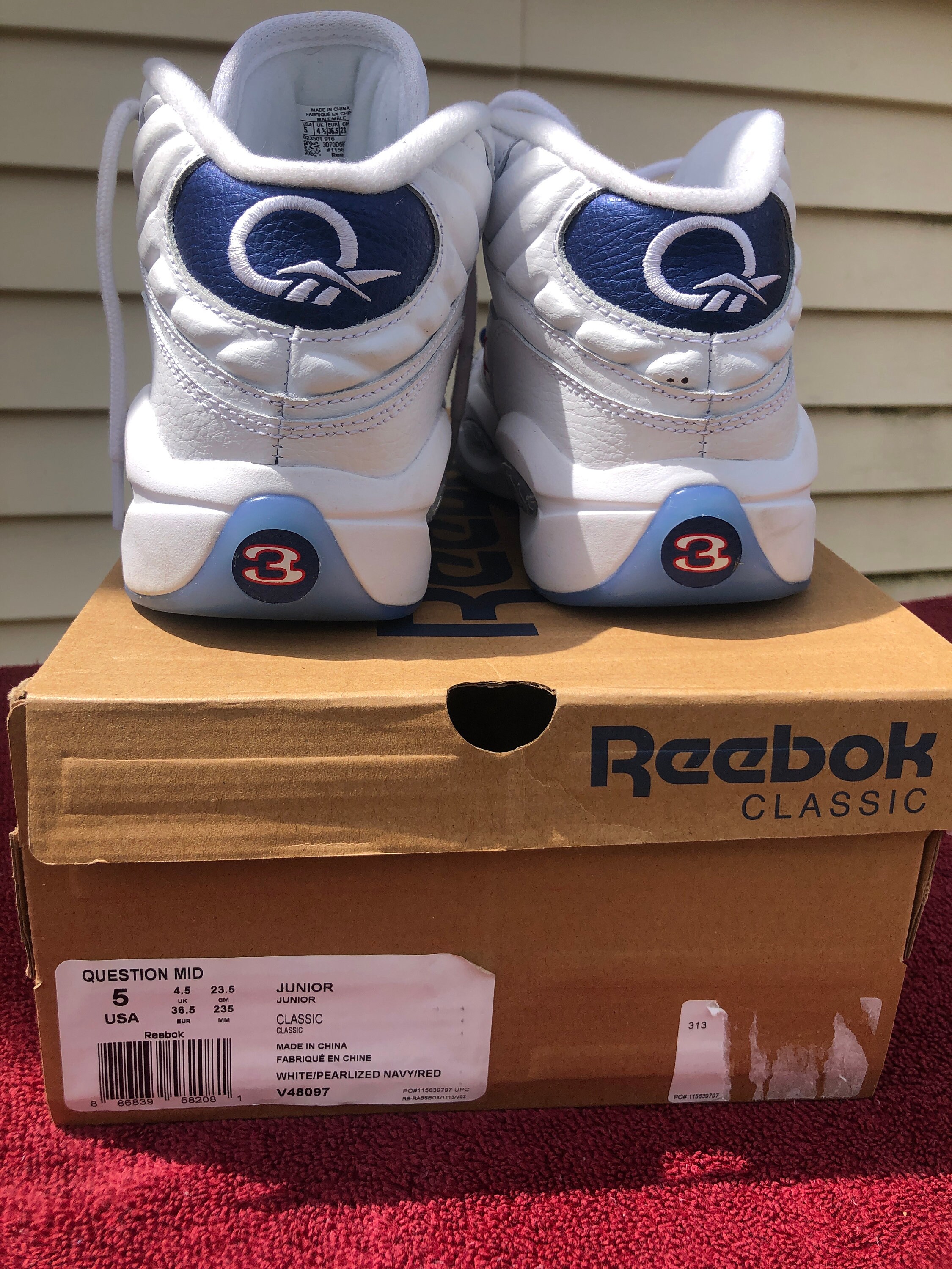 Reebok Question Blue Mid - Etsy