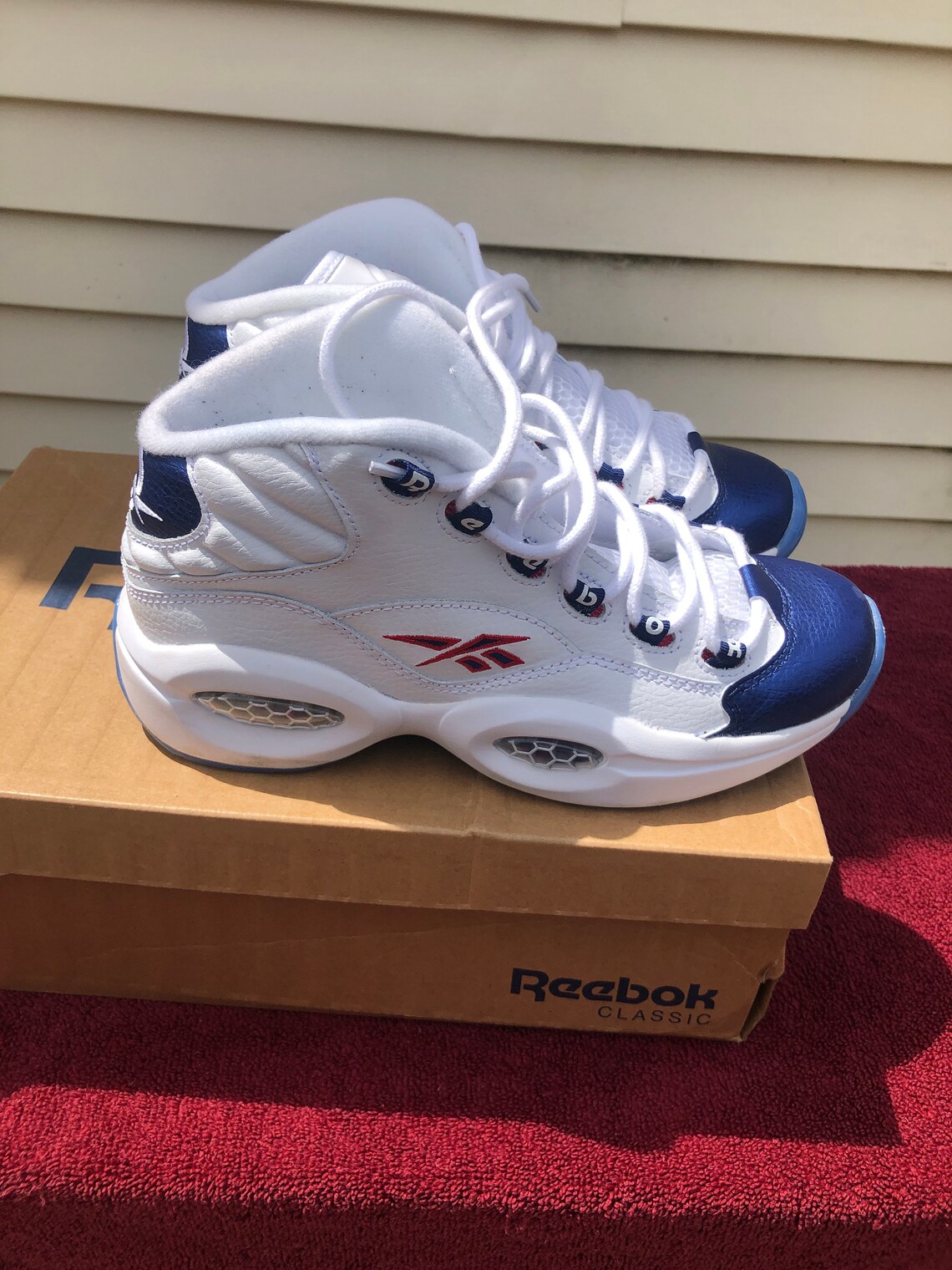 Reebok Question Blue Mid - Etsy