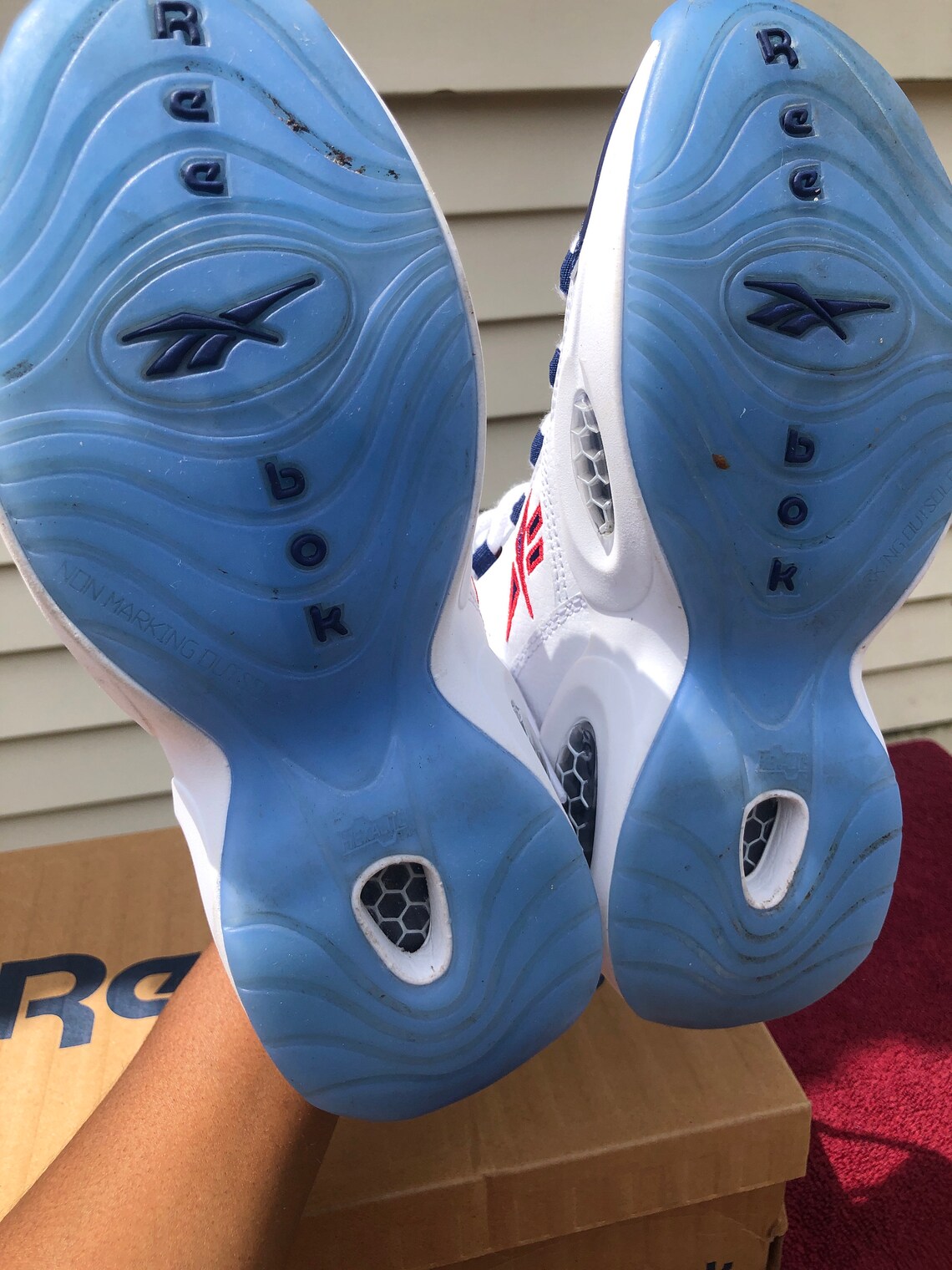 Reebok Question Blue Mid - Etsy