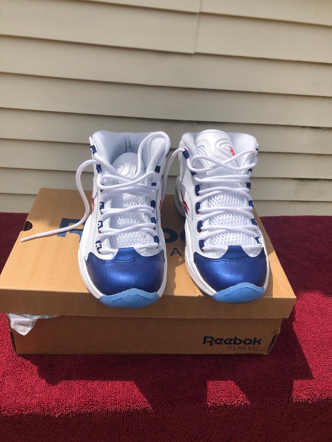 Reebok Question Blue Mid - Etsy