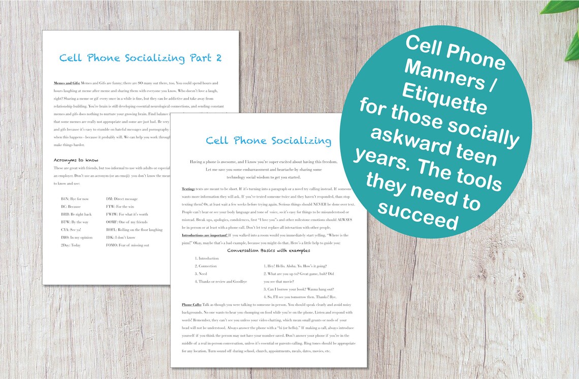 Cell Phone Contract || Teens || Cell Phone Privileges || Teen Phone ...