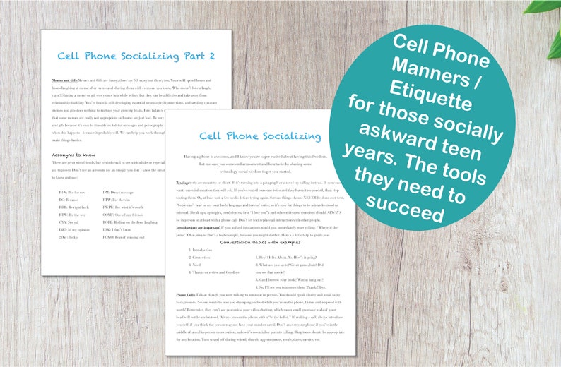 Cell Phone Contract || Teens || Cell Phone Privileges || Teen Phone ...