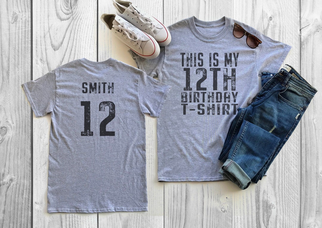 This is My 12th Birthday Shirt | 12 Years Old Shirt | 12th Birthday ...