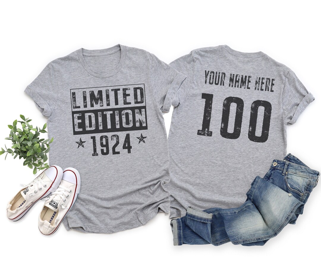 1924 Limited Edition 100th Birthday Shirt, 100th Birthday Tee, Vintage ...