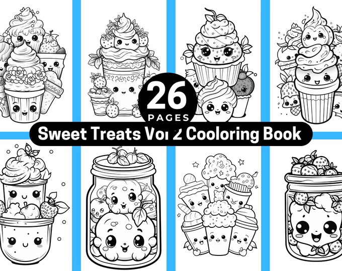 Sweet Treats: A Delectable Coloring Adventure - Etsy Canada