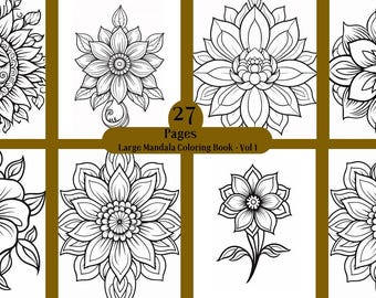 Mandala Coloring Book: Volume 1 - Etsy