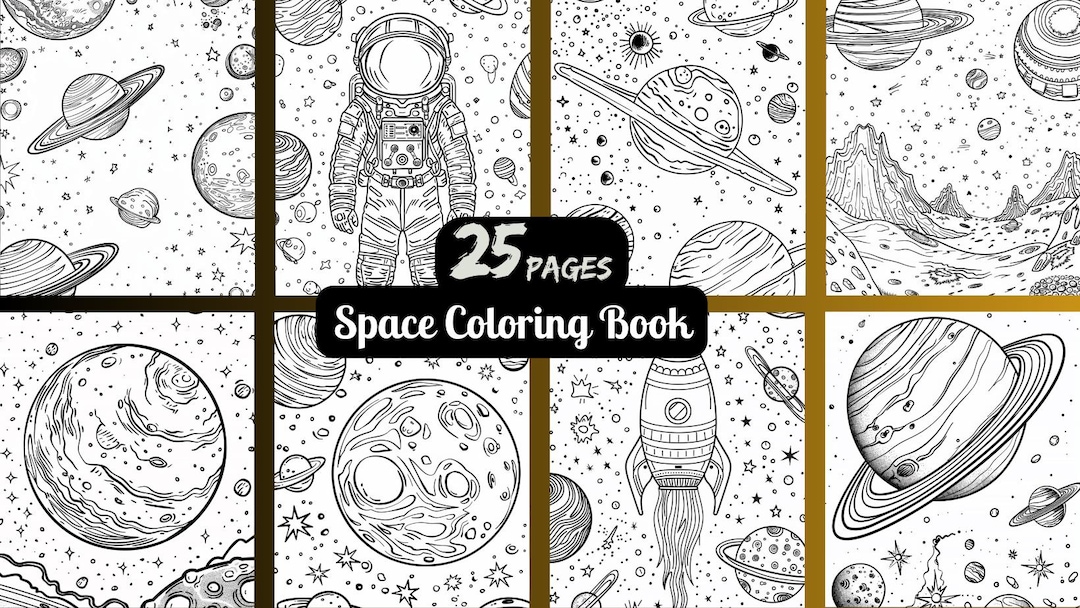 Space Adventure Coloring Book for Adults – Explore the Cosmos With ...