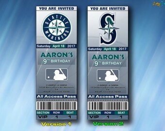 Printable Seattle Mariners Ticket - Etsy