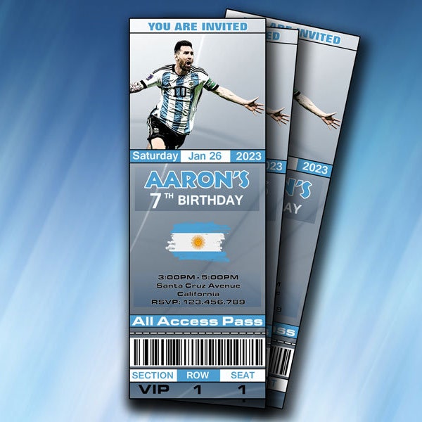 Leo Messi Invitation - Etsy UK