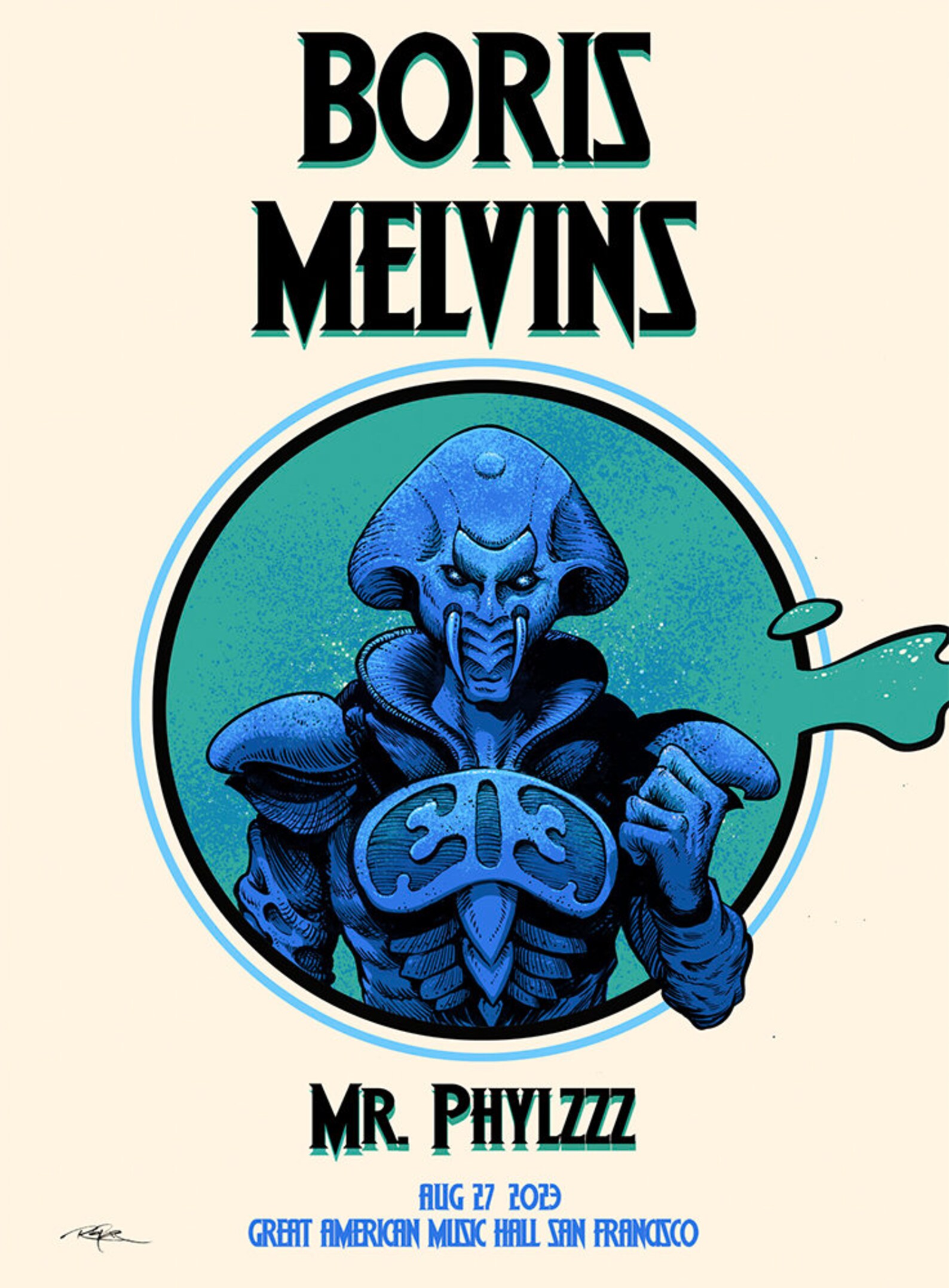 Melvins / Boris San Francisco 2023 night 1 Silkscreened Poster by Arik ...