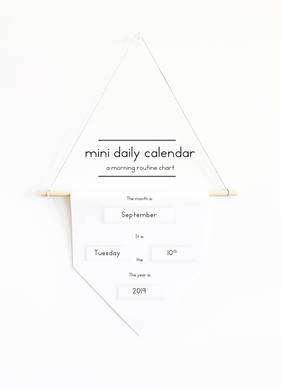 Daily Routine Banner - Calendar Banner - Day of the Week Banner ...