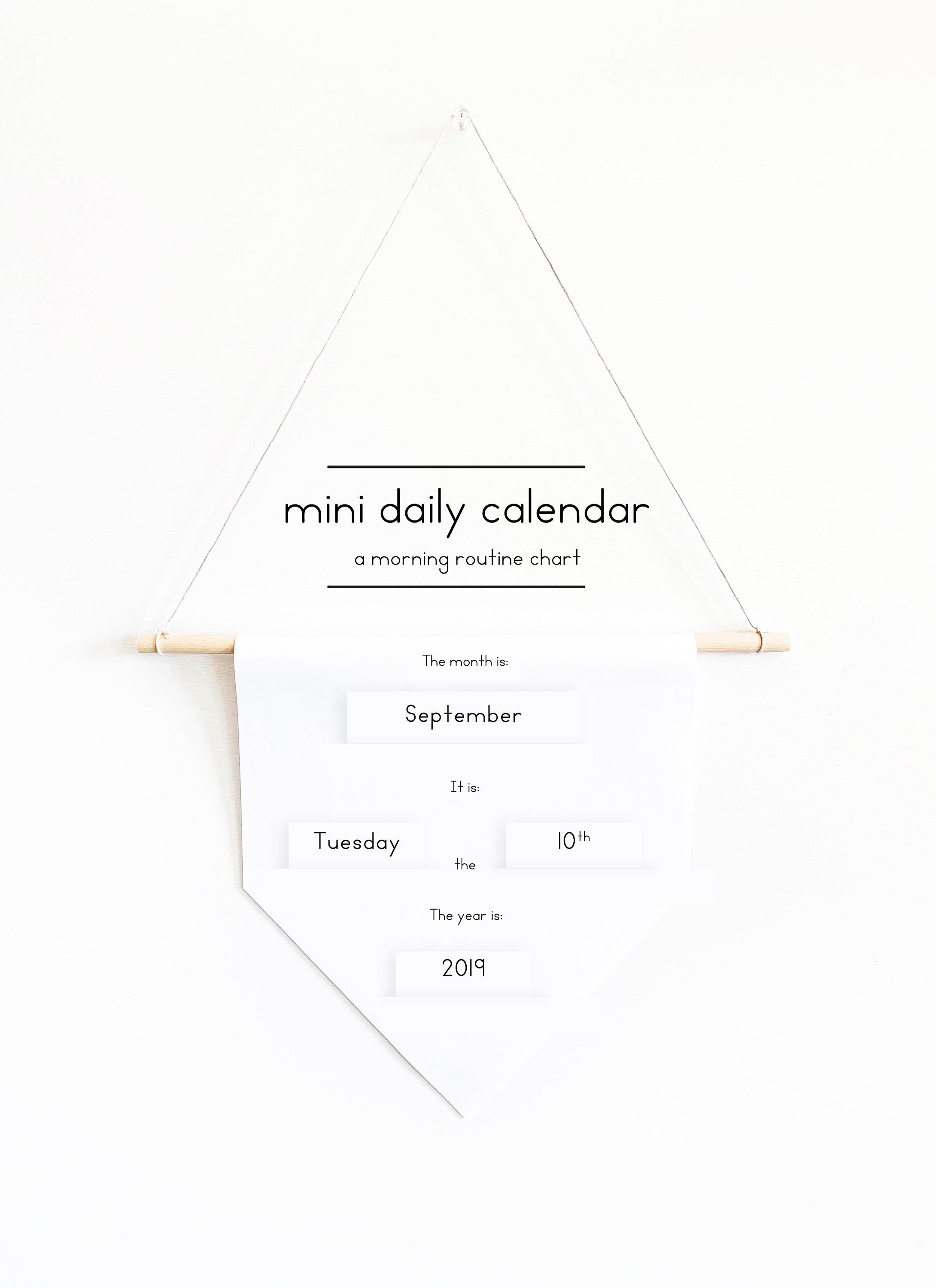 Daily Routine Banner - Calendar Banner - Day of the Week Banner ...