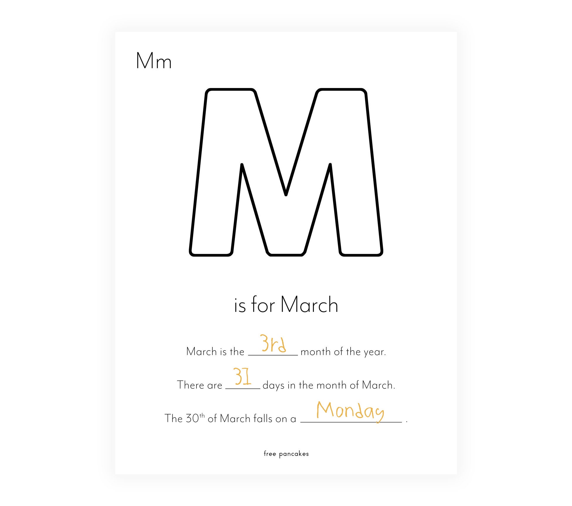 Alphabet Months Printable Worksheets Letter Recognition Months Letters ...