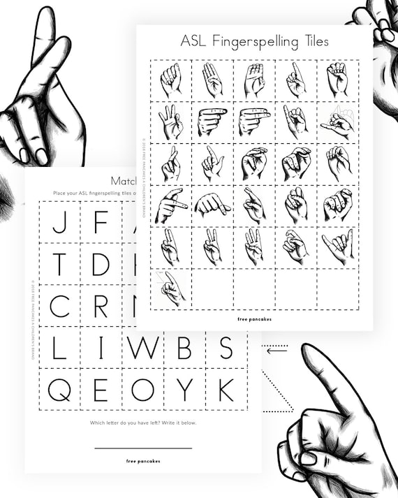 Asl Fingerspelling Alphabet Printable Sign Language Alphabet ASL