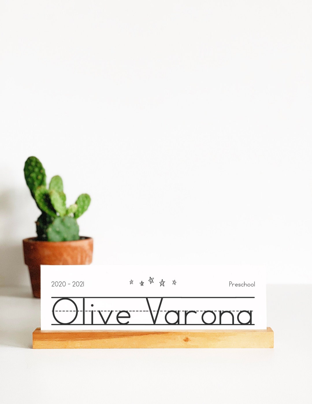 Personalized Printable Desk Name Tag - Printable Name Tag - Back to ...