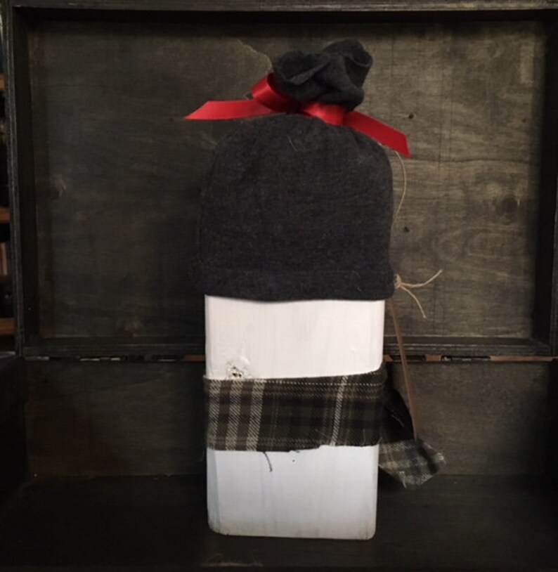 Block Button Nose Snowman - Etsy