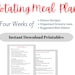 4 Week Rotating Meal Plan - Etsy